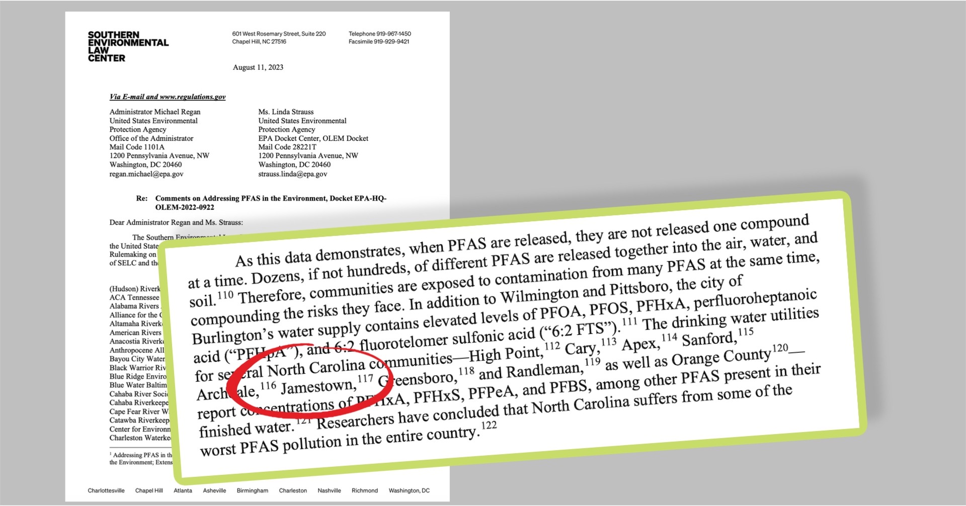 PFAS water test results for Jamestown, High Point, Southwest Greensboro ...